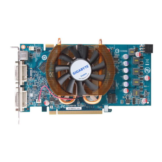 GIGABYTE GV-N98TOC-1GH USER MANUAL Pdf Download | ManualsLib