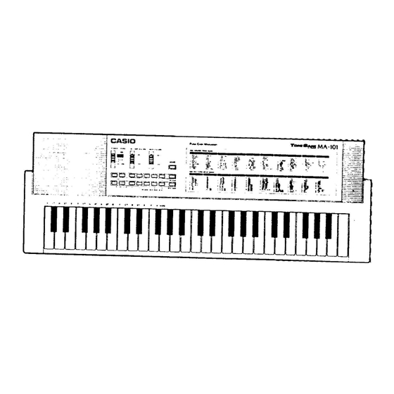 CASIO TONE BANK MA-101 OPERATION MANUAL Pdf Download | ManualsLib