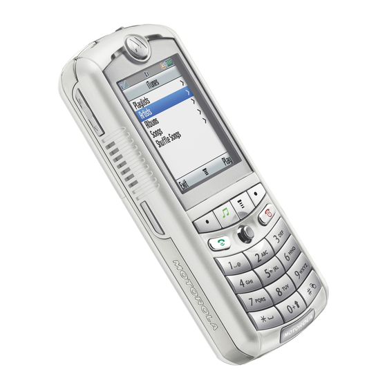 MOTOROLA ROKRE1 - MOTOROKR E1 CELL PHONE 11 MB MANUAL Pdf Download ...