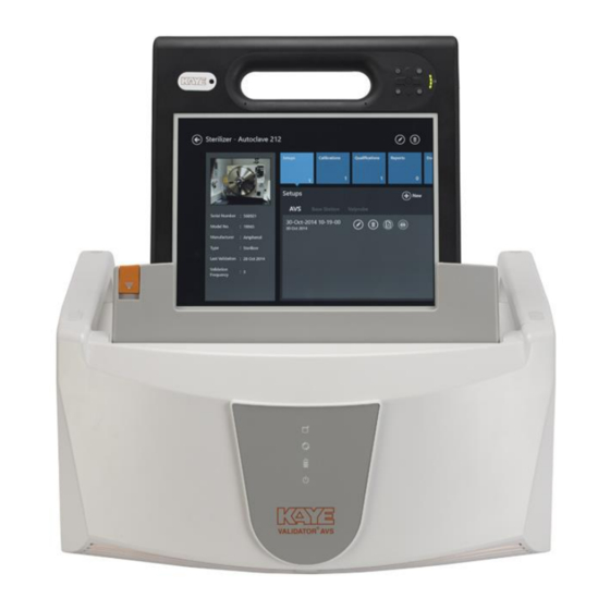 KAYE VALIDATOR AVS USER MANUAL Pdf Download | ManualsLib
