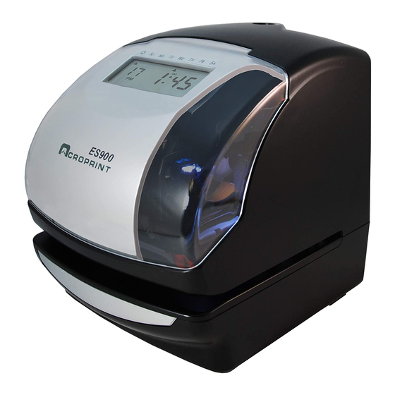 ACROPRINT ES900 USER MANUAL Pdf Download | ManualsLib