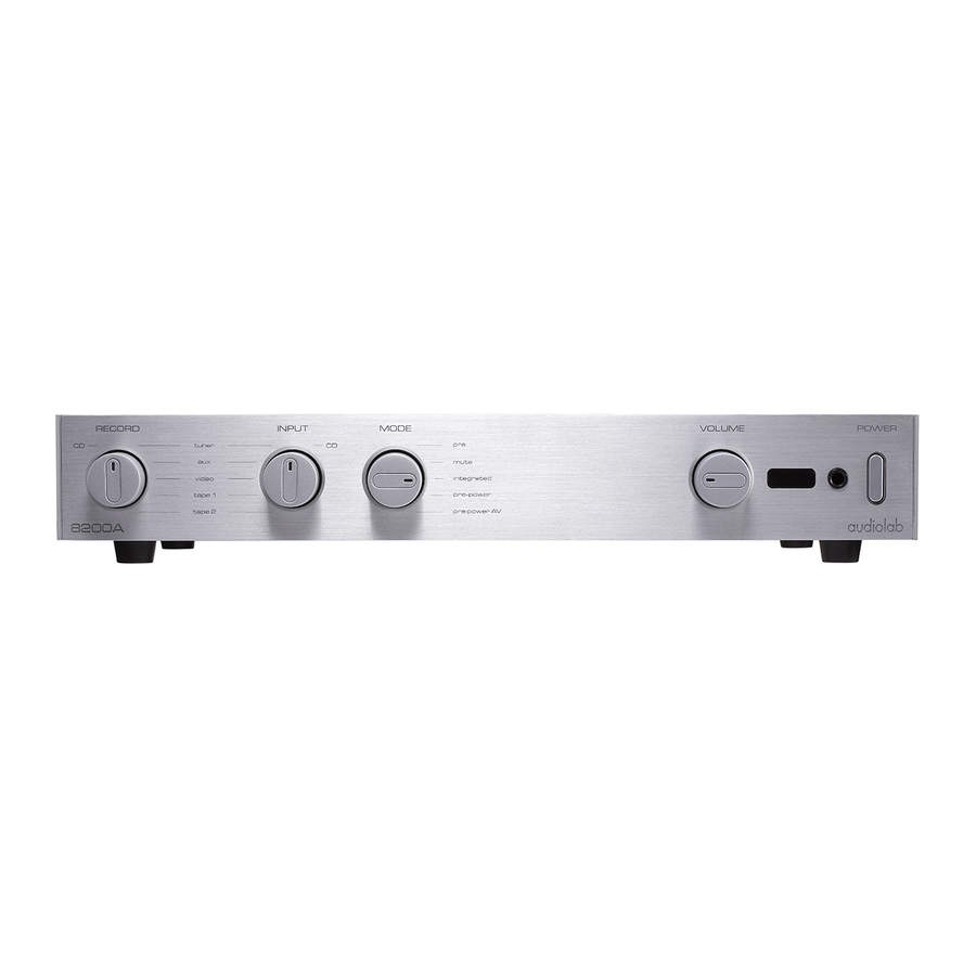 AUDIOLAB 8200A USER INSTRUCTIONS Pdf Download | ManualsLib