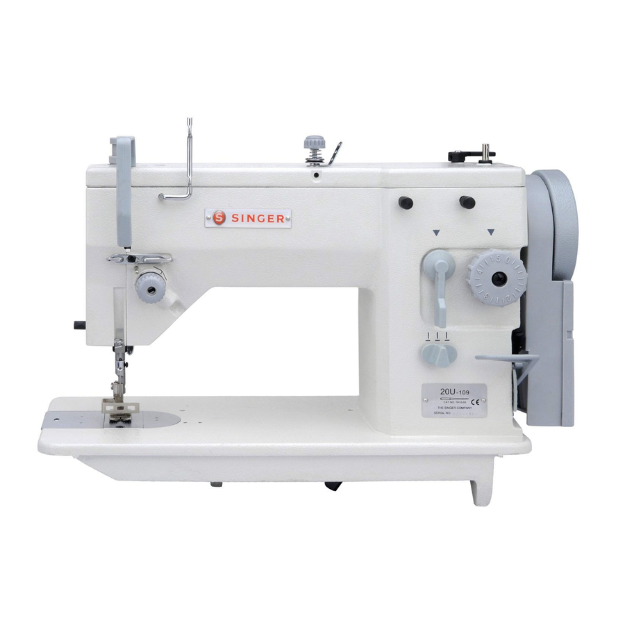 SINGER 20U-109 INSTRUCTION MANUAL AND PARTS LIST Pdf Download | ManualsLib