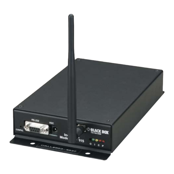 BLACK BOX INDUSTRIAL MODEM RF115 MANUAL Pdf Download | ManualsLib