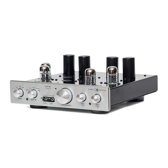 CARY AUDIO DESIGN SLP-98 OPERATING MANUAL Pdf Download | ManualsLib
