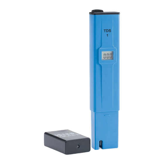 HANNA INSTRUMENTS TDS 1 INSTRUCTION MANUAL Pdf Download | ManualsLib