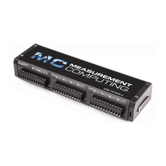 MEASUREMENT COMPUTING USB-1616HS-2 USER MANUAL Pdf Download | ManualsLib
