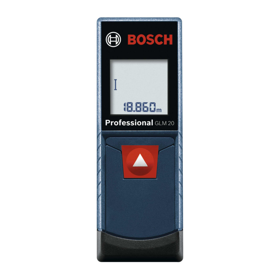 Bosch Glm 20 Manual