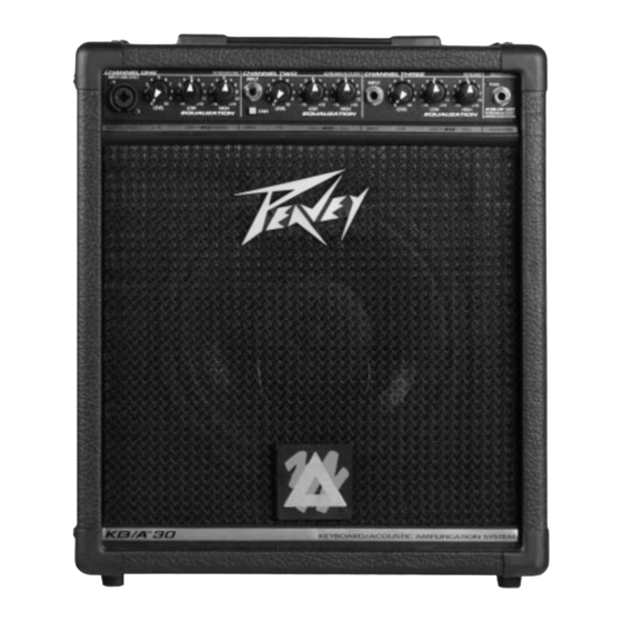 PEAVEY KB/A 30 OPERATING MANUAL Pdf Download | ManualsLib