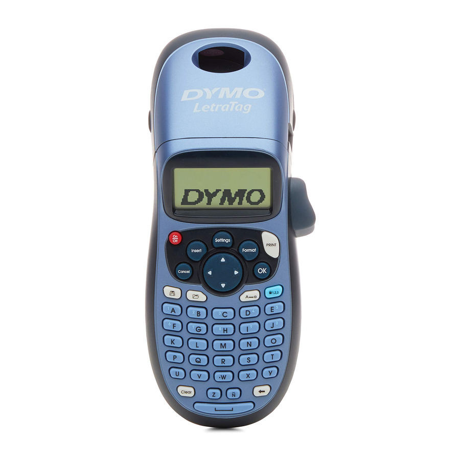 Dymo LetraTag LT-100H Quick Start Guide | ManualsLib