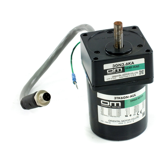 ORIENTALMOTOR 3TK6GN-AUL OPERATING MANUAL Pdf Download | ManualsLib