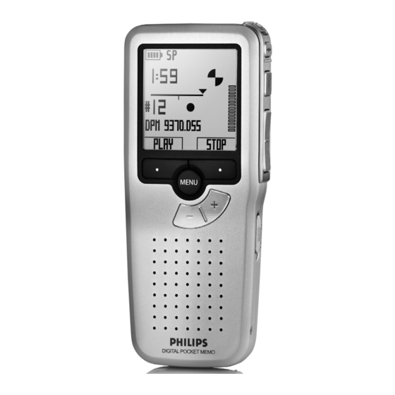PHILIPS LFH9370 - DIGITAL POCKET MEMO 9370 VOICE RECORDER USER MANUAL ...