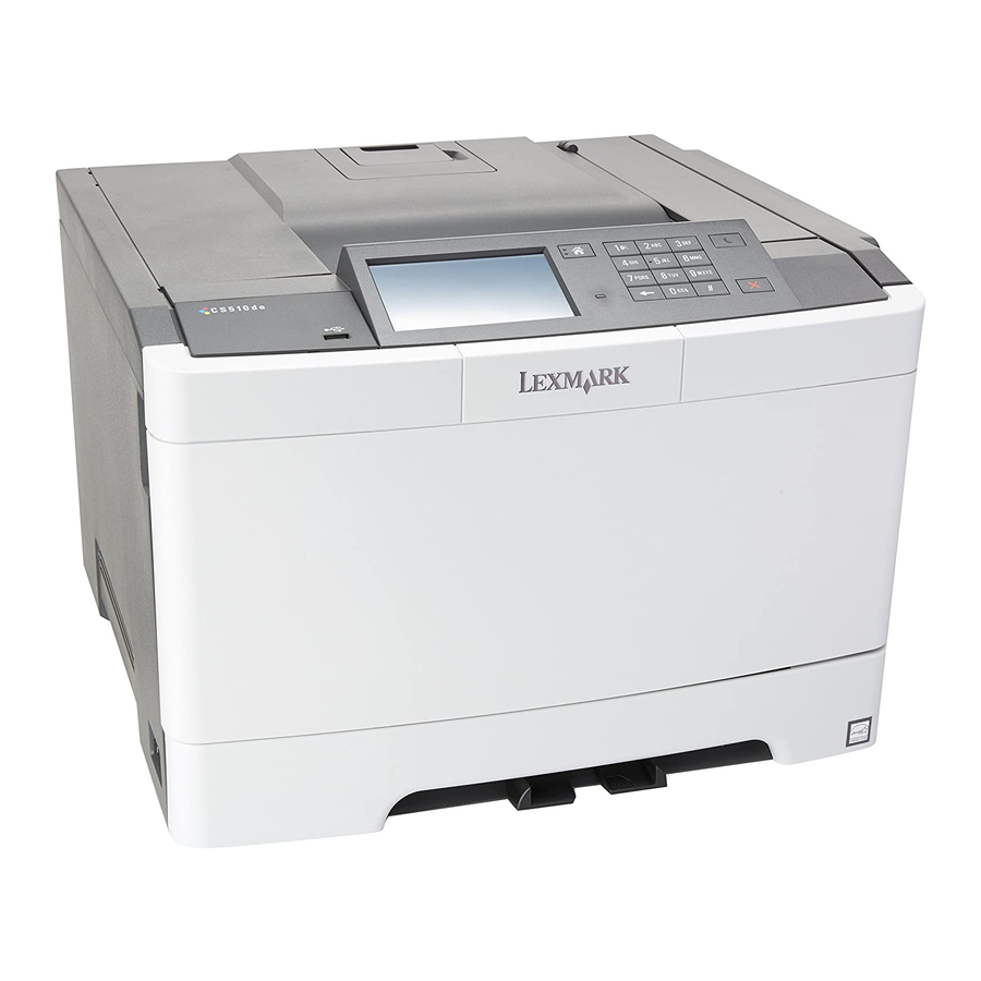 LEXMARK CS510 QUICK REFERENCE MANUAL Pdf Download | ManualsLib