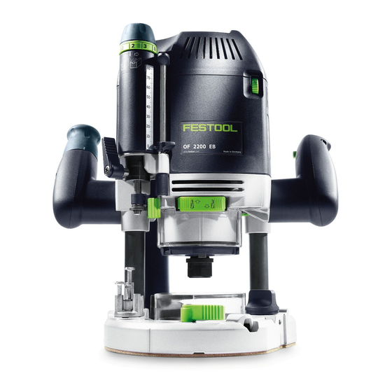 FESTOOL OF 2200 EB SUPPLEMENTAL USER'S MANUAL Pdf Download | ManualsLib