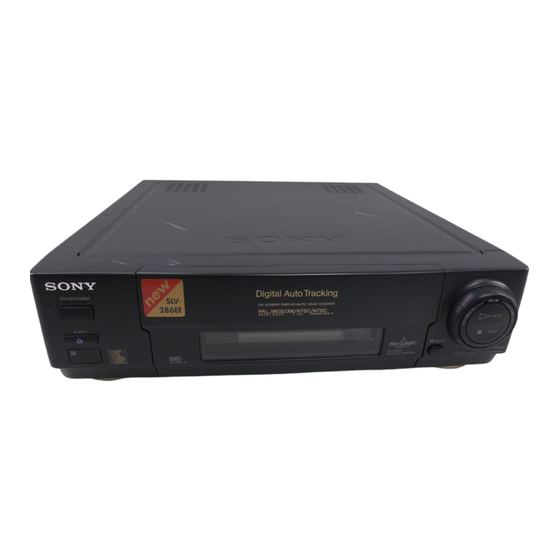 SONY SLV-436EE SERVICE MANUAL Pdf Download | ManualsLib