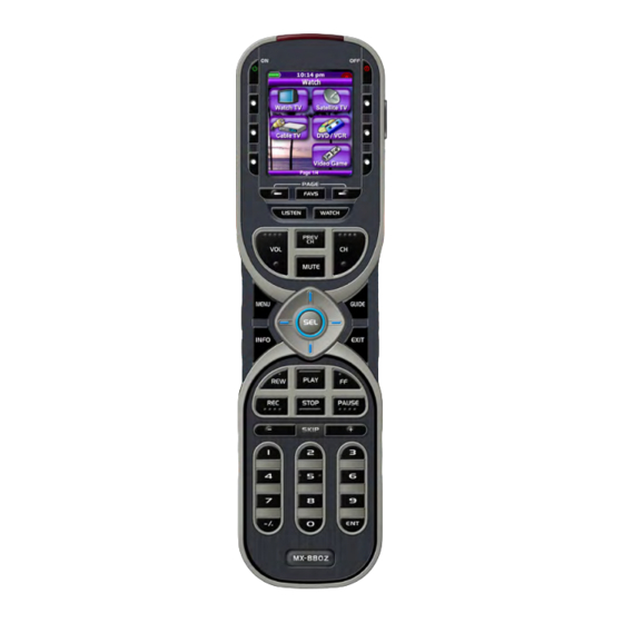 UNIVERSAL REMOTE CONTROL COMPLETE CONTROL MX-880Z USER MANUAL Pdf ...