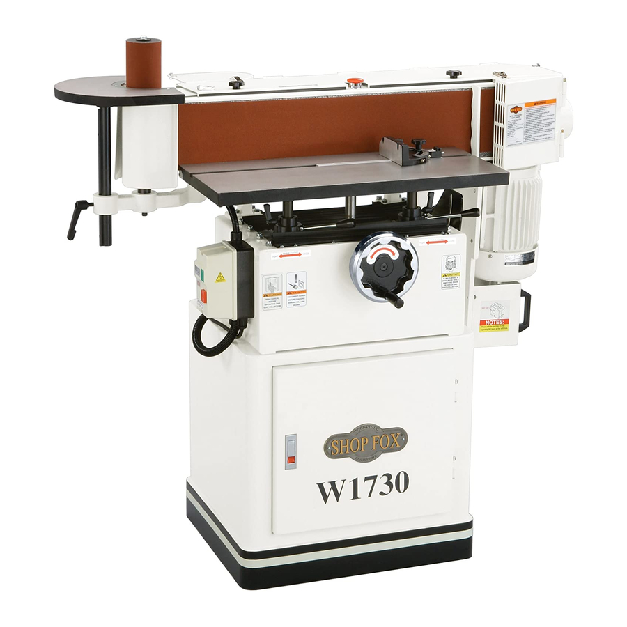 SHOP FOX W1730 SPECIFICATIONS Pdf Download | ManualsLib