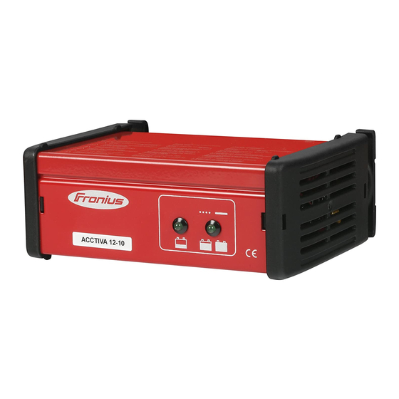 FRONIUS ACCTIVA 12-10 OPERATING INSTRUCTIONS MANUAL Pdf Download | ManualsLib