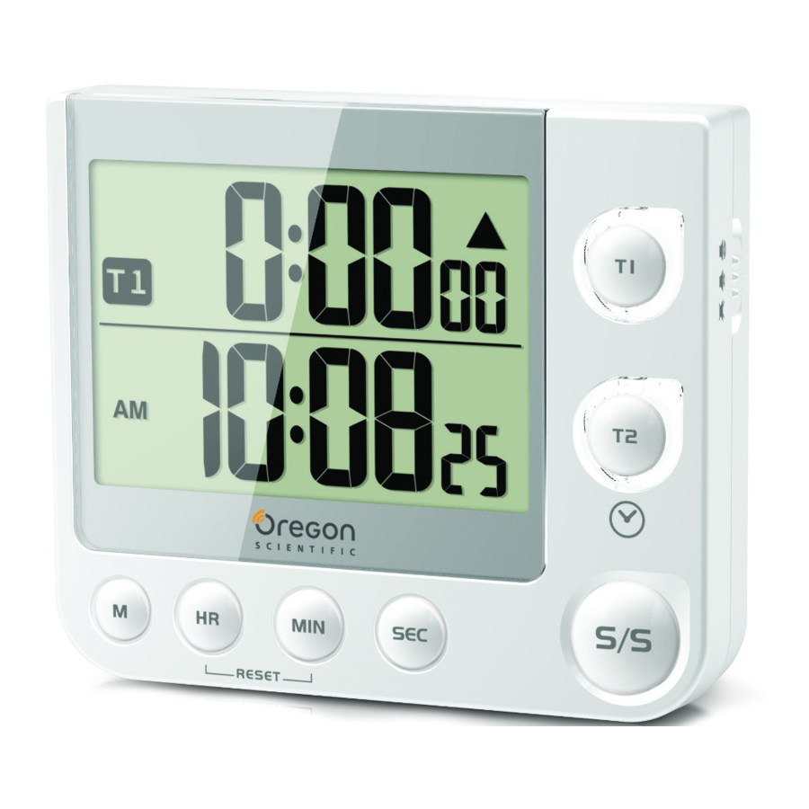 Oregon Scientific TW331 - 2-Channel Clock Timer With LED Alert Manual ...