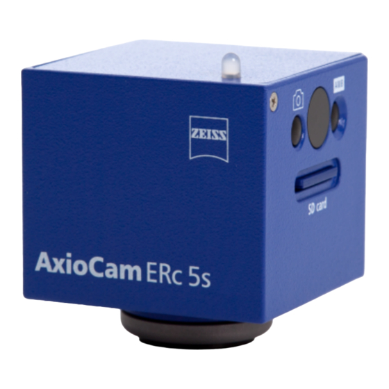 ZEISS AXIOCAM ERC 5S USER MANUAL Pdf Download | ManualsLib
