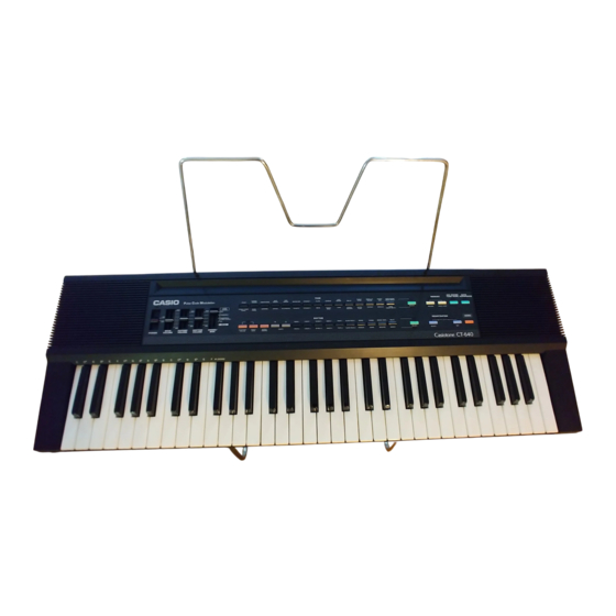CASIO CASIOTONE CT-640 OPERATION MANUAL Pdf Download | ManualsLib