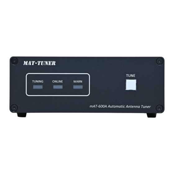 MAT-TUNER MAT-600A OPERATION MANUAL Pdf Download | ManualsLib