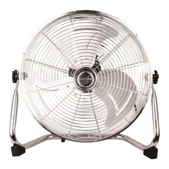 ELEKTRA COMFORT POWER FAN INSTRUCTION MANUAL Pdf Download | ManualsLib