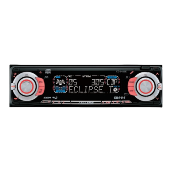 ECLIPSE CD5425E OWNER'S MANUAL Pdf Download | ManualsLib