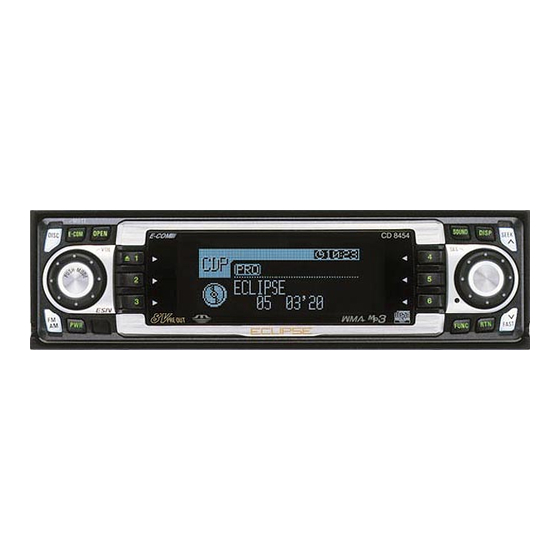 ECLIPSE CD8454 OWNER'S MANUAL Pdf Download | ManualsLib