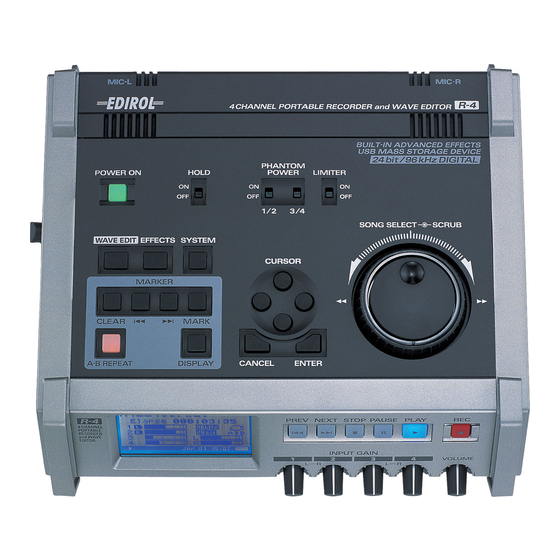 EDIROL R-4 OWNER'S MANUAL Pdf Download | ManualsLib