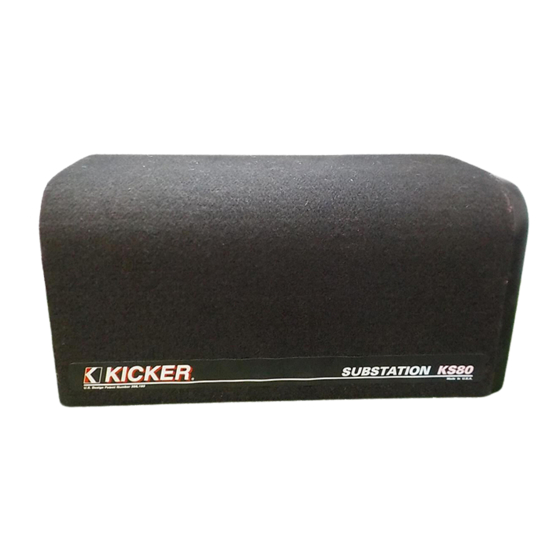 KICKER KS60 OWNER'S MANUAL Pdf Download | ManualsLib