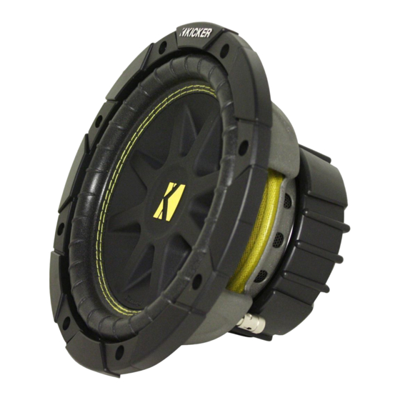 KICKER COMP C8 MANUAL Pdf Download | ManualsLib