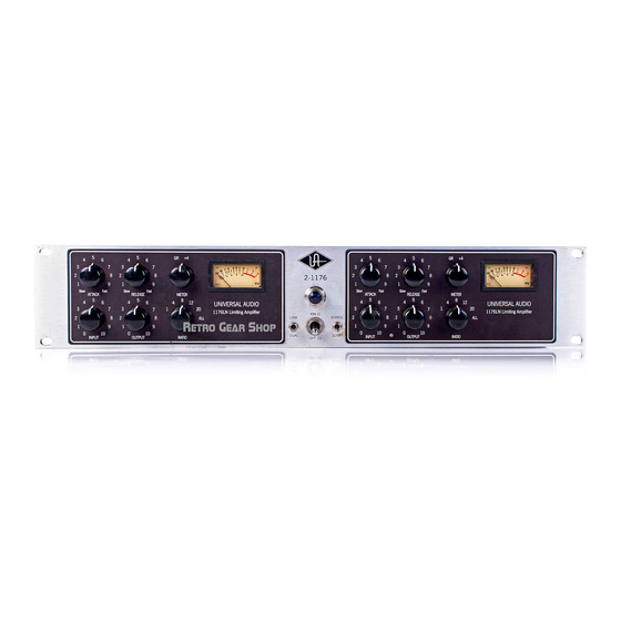 UNIVERSAL AUDIO 2-1176 MANUAL Pdf Download | ManualsLib
