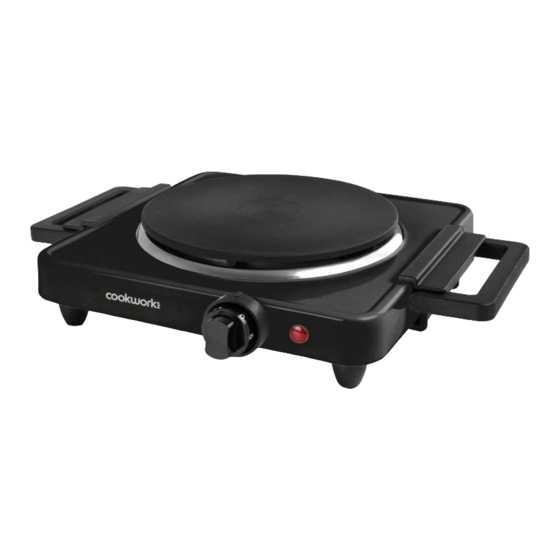 User Manuals: Cookworks JB-3228GL Single Electric Stove