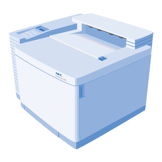 NEC 4400 - SUPERSCRIPT COLOR LASER PRINTER USER MANUAL Pdf Download ...