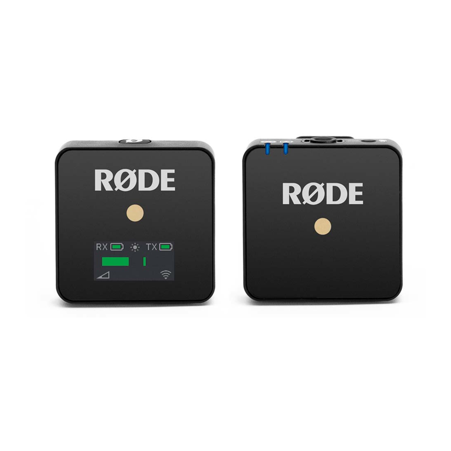 Rode Wireless-Go Microphone System Manual | ManualsLib
