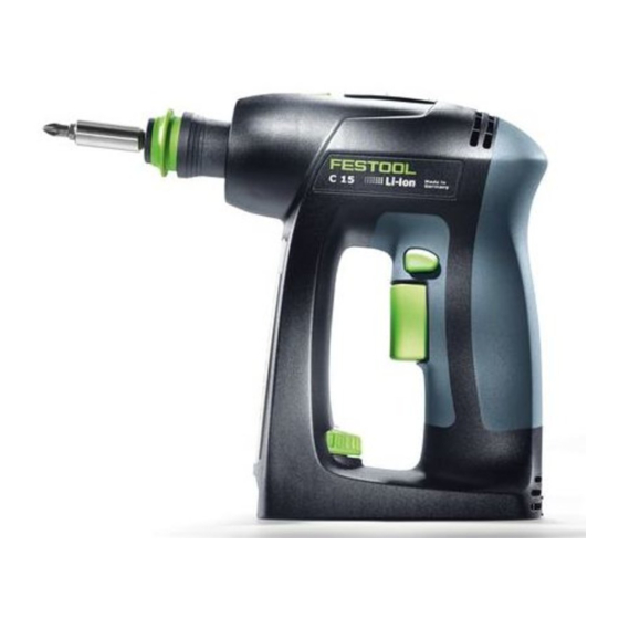 FESTOOL C 12 LI INSTRUCTION MANUAL Pdf Download | ManualsLib