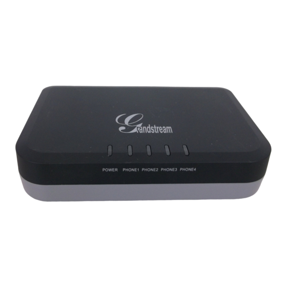 GRANDSTREAM NETWORKS HT704 QUICK START MANUAL Pdf Download | ManualsLib