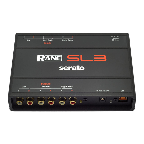 RANE SL 4 OPERATOR'S MANUAL Pdf Download | ManualsLib