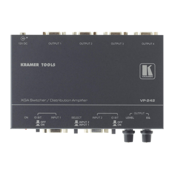 KRAMER VP-242 USER MANUAL Pdf Download | ManualsLib