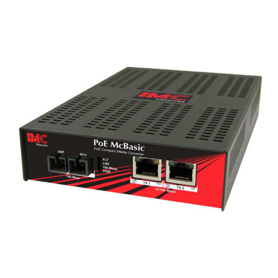 IMC NETWORKS POE MCBASIC OPERATION MANUAL Pdf Download | ManualsLib