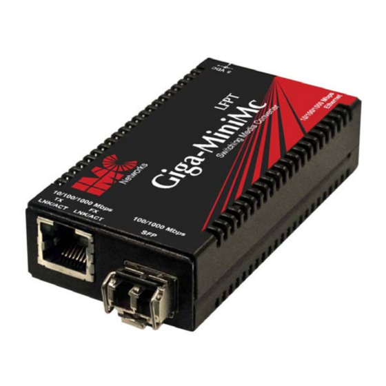 IMC NETWORKS GIGA-MINIMC LFPT OPERATION MANUAL Pdf Download | ManualsLib