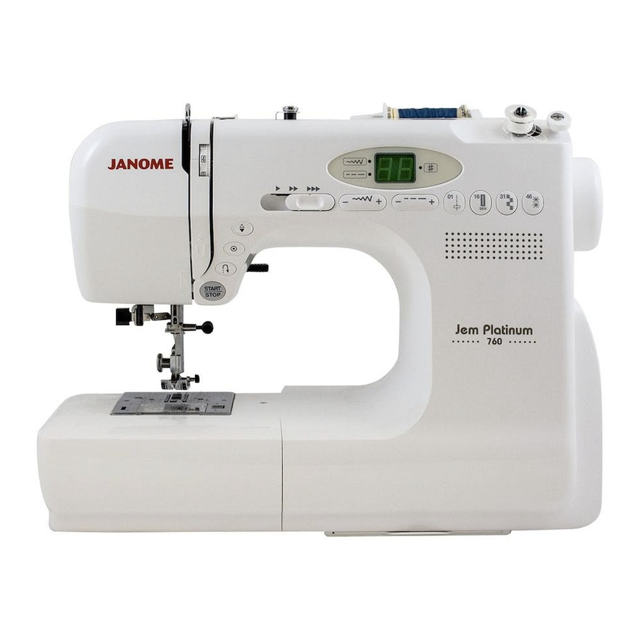 JANOME JP760 INSTRUCTION BOOK Pdf Download | ManualsLib