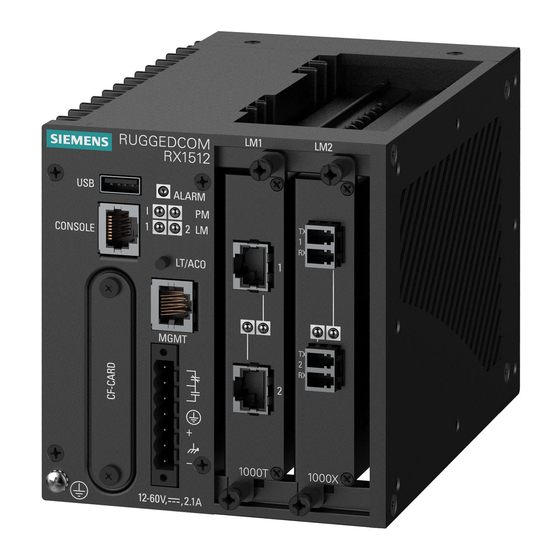 RUGGEDCOM RX1512 INSTALLATION MANUAL Pdf Download | ManualsLib