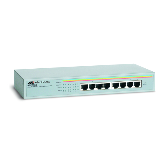 ALLIED TELESIS AT-FS708 INSTALLATION MANUAL Pdf Download | ManualsLib