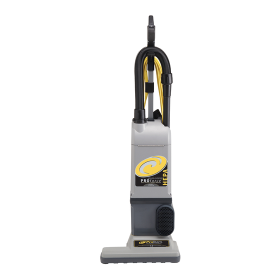 PRO-TEAM UPRIGHT VACUUM SERVICE MANUAL Pdf Download | ManualsLib