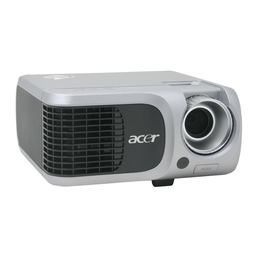 ACER PROJECTOR USER MANUAL Pdf Download | ManualsLib