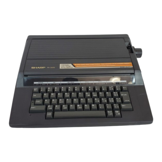 SHARP PA-3000 INSTRUCTION MANUAL Pdf Download | ManualsLib