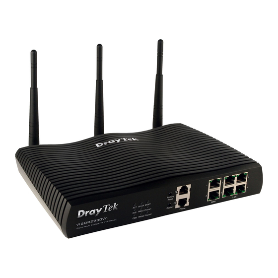 DRAYTEK VIGOR2930 SERIES USER MANUAL Pdf Download | ManualsLib