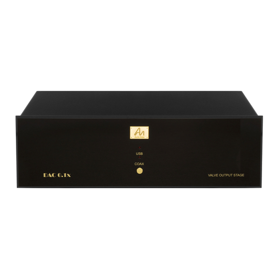 AUDIO NOTE DAC 0.1X OWNER'S INFORMATION Pdf Download | ManualsLib